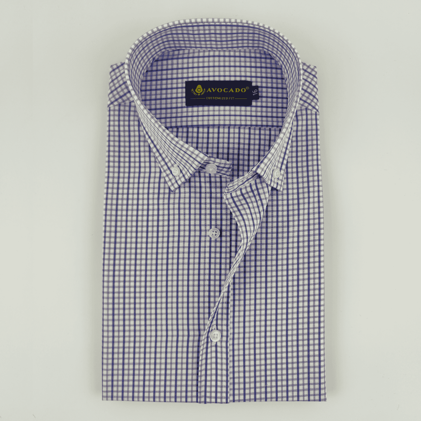 Royal Blue & Light Purple Check Shirt – AVOCADO